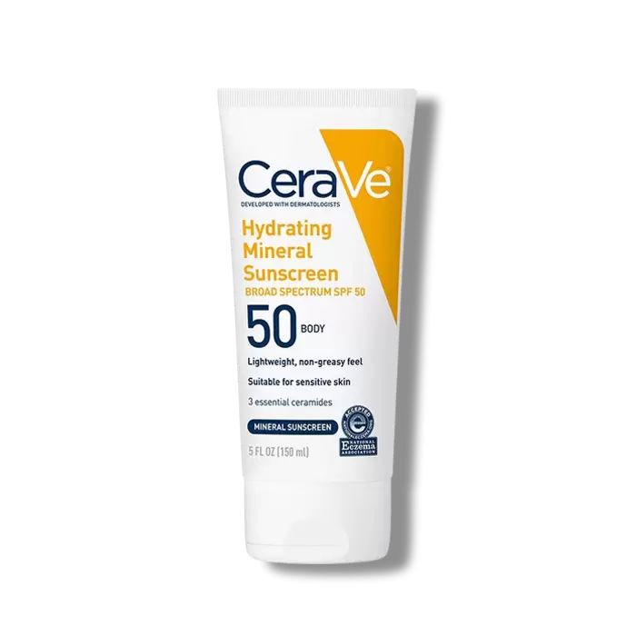CeraVe Hydrating Mineral Sunscreen SPF 50 Body Lotion